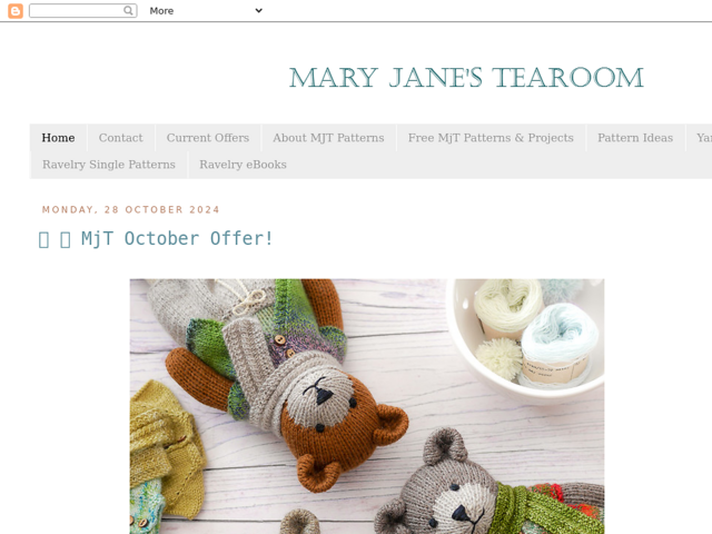 Ravelry: Mary Jane's TEAROOM Blog - patterns