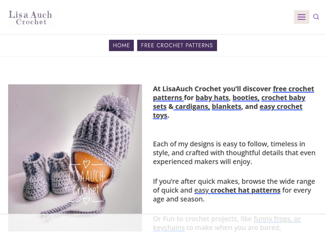 Ravelry: Lisa Auch Crochet Patterns and Designs website - patterns