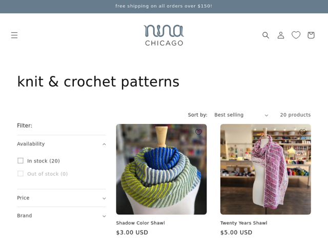 Ravelry: Nina Chicago Website - patterns